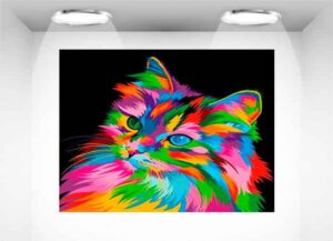Gato pelo largo pop art 852 – Lienzos y Colores